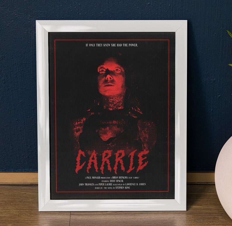 Carrie Vintage Movie Poster, Horror Movie Poster, Retro Wall Art ...