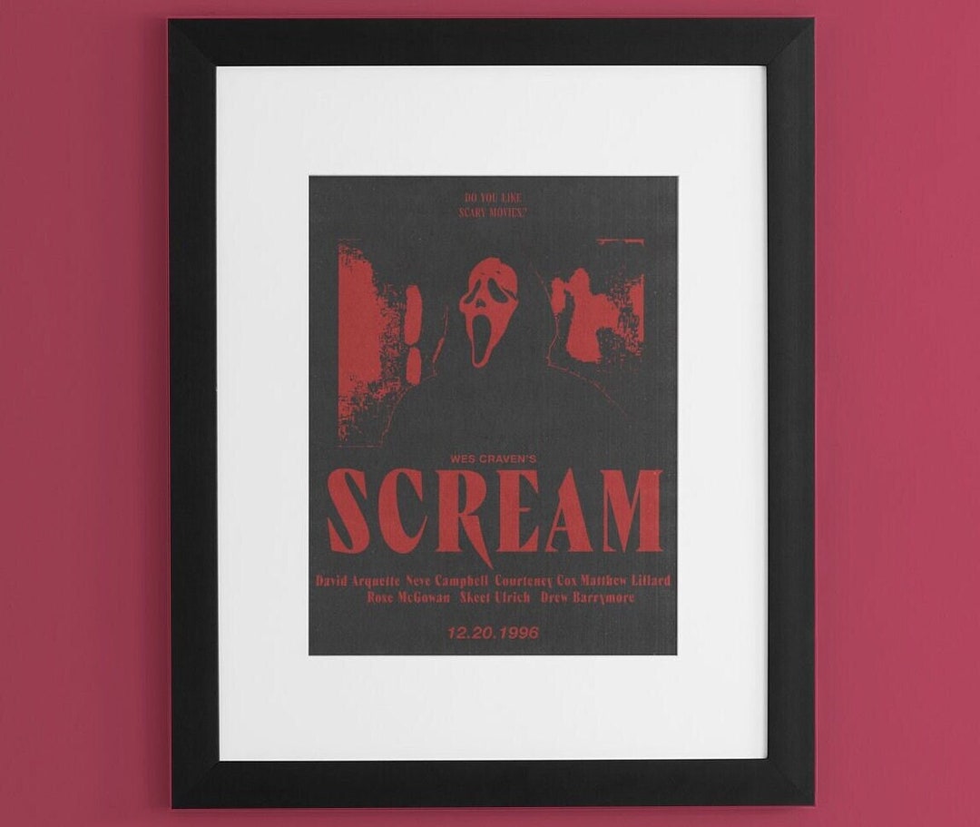 Scream Vintage Movie Poster, Horror Movie Poster, Vintage Horror, Retro ...
