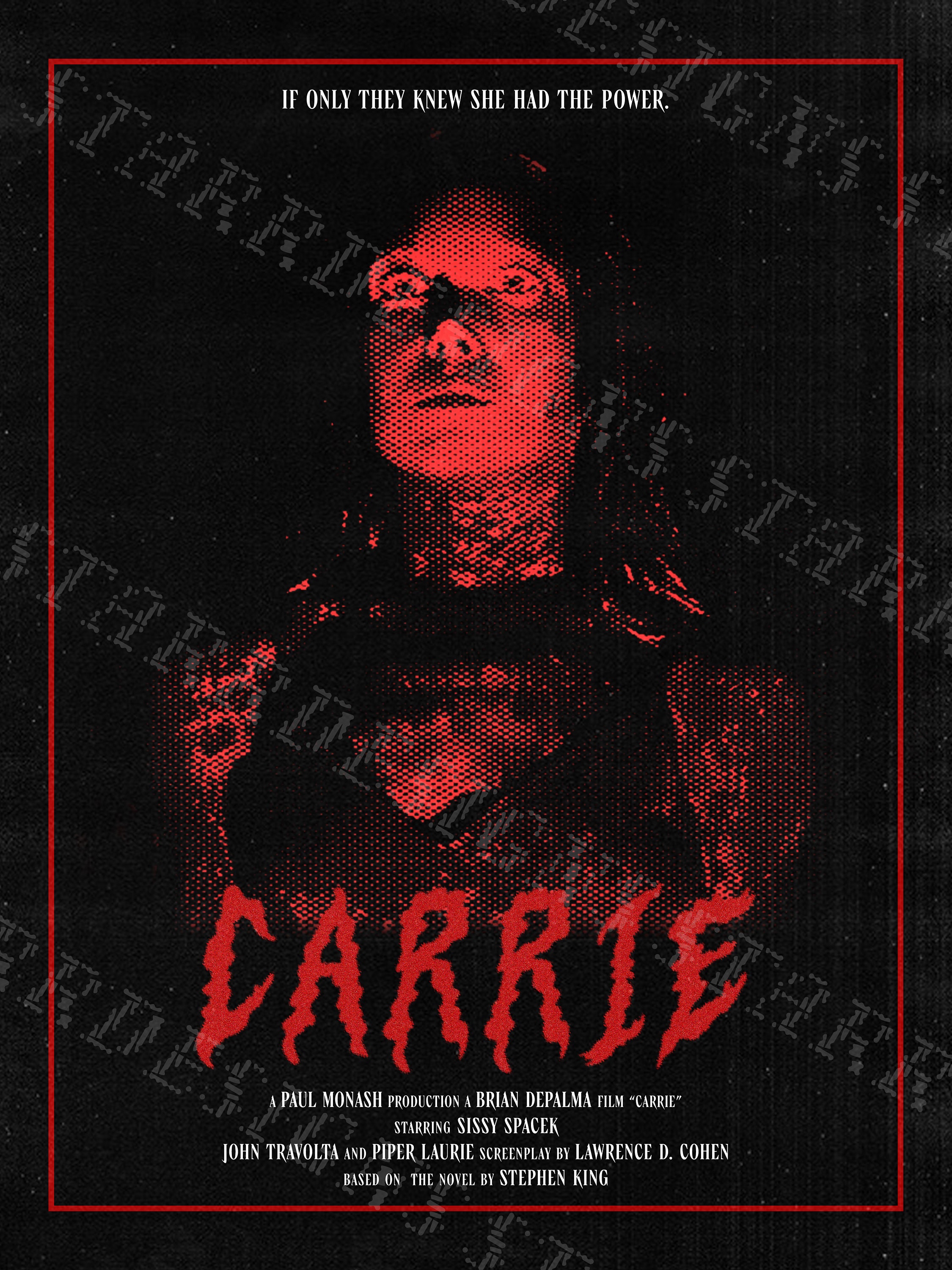 Carrie Vintage Movie Poster, Horror Movie Poster, Retro Wall Art ...