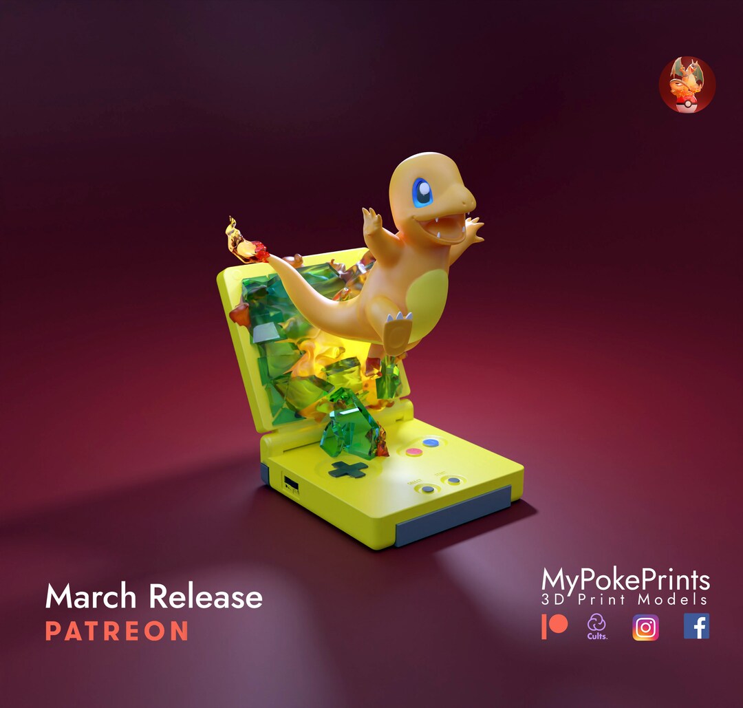 Charmander DS Breakout Resin 3D Printed Miniature - Etsy