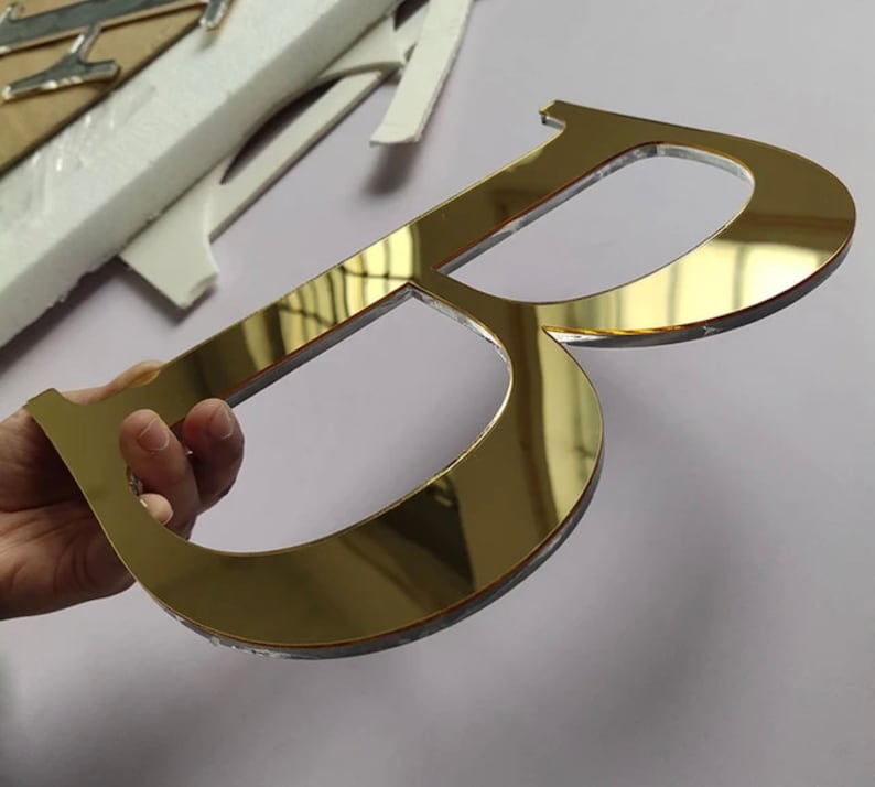 Mirror Letters and Numbers Acrylic Gold, Silver, Black Mirrored Acrilyc ...