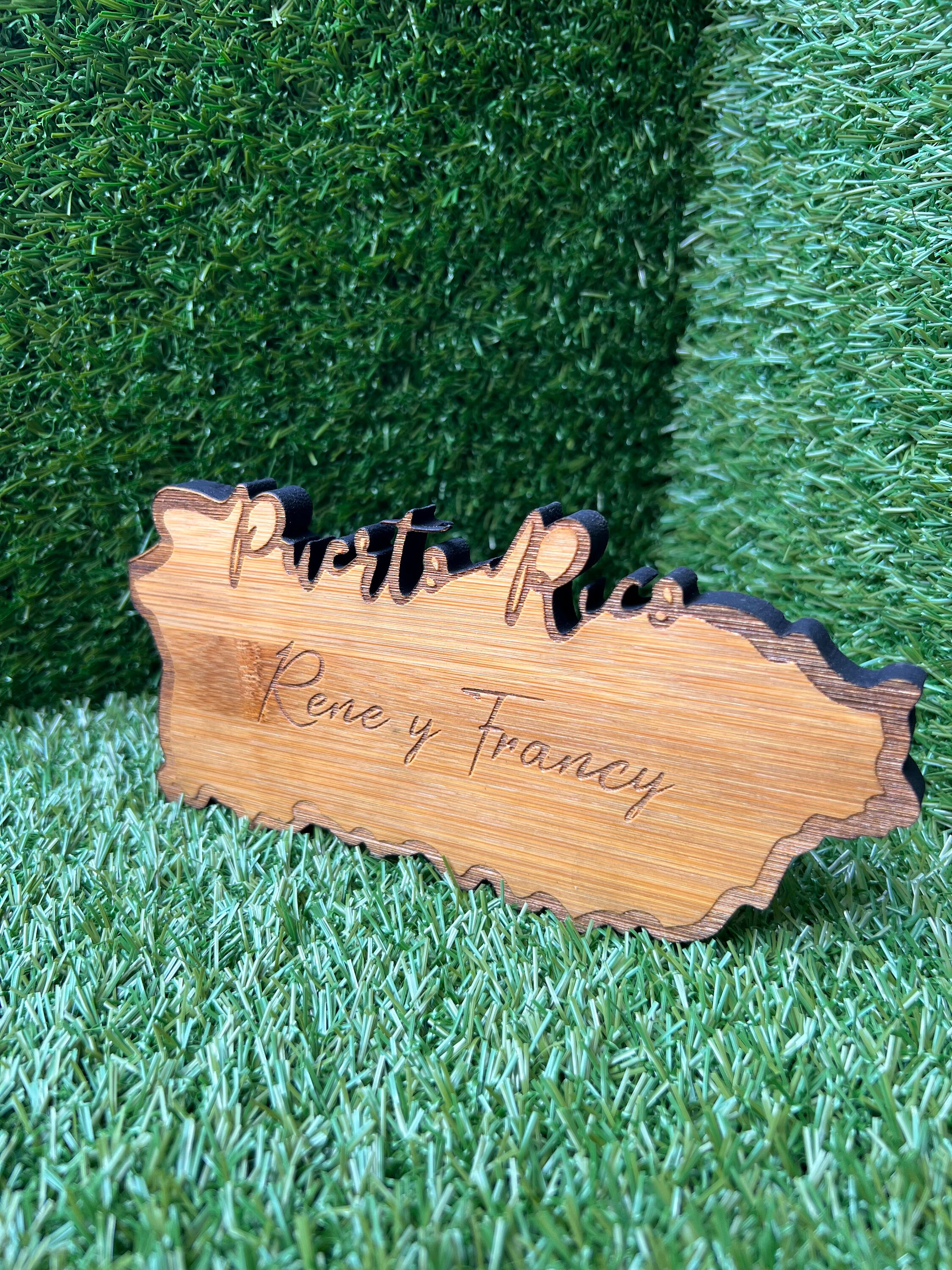 Puerto Rico Shape Board Key Holder Wall Decoration - Etsy