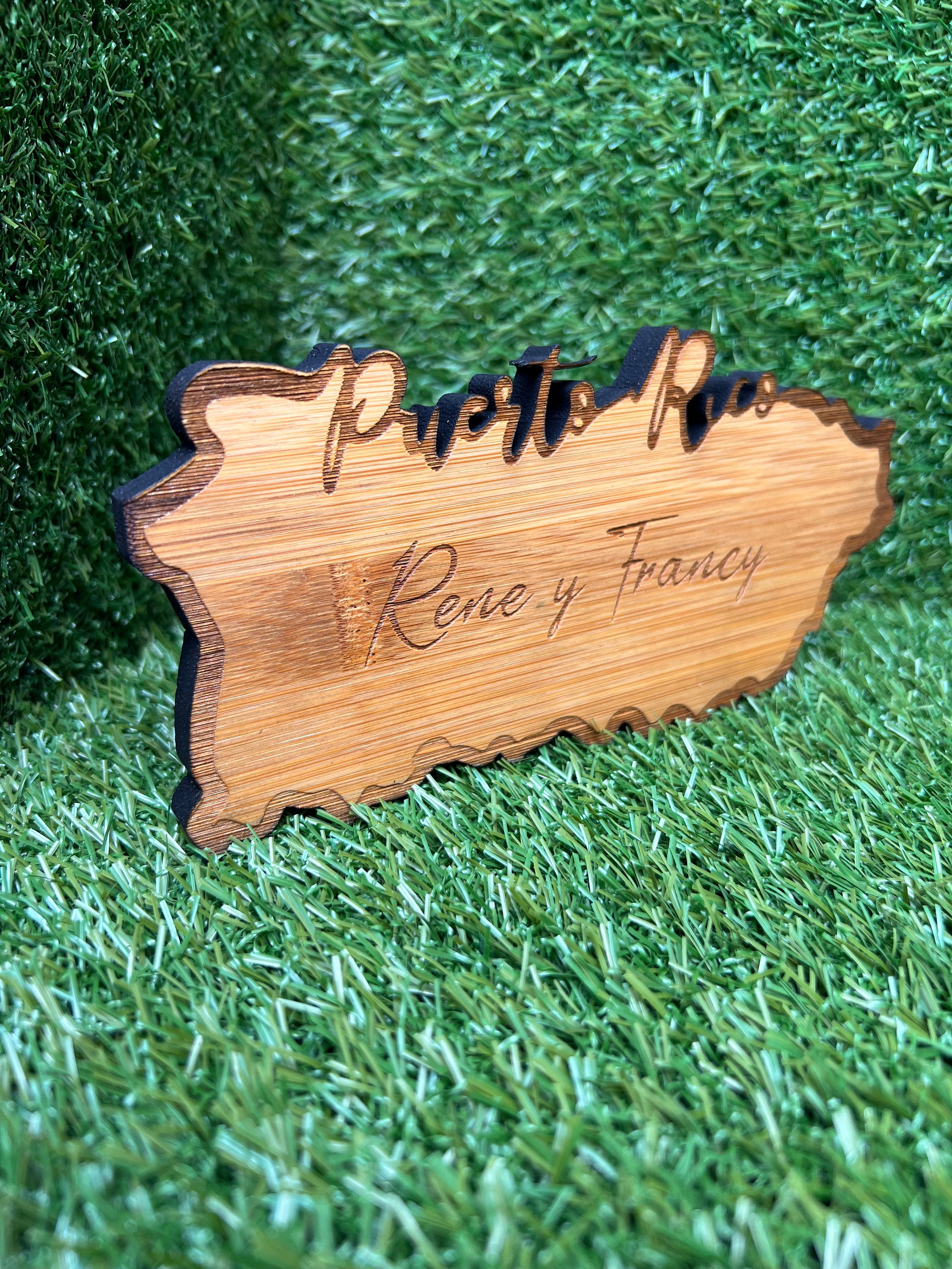 Puerto Rico Shape Board Key Holder Wall Decoration - Etsy