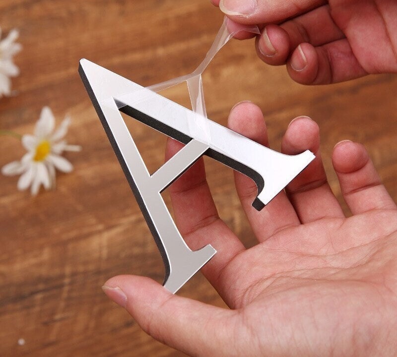 Mirror Letters and Numbers Acrylic Gold, Silver, Black Mirrored Acrilyc ...