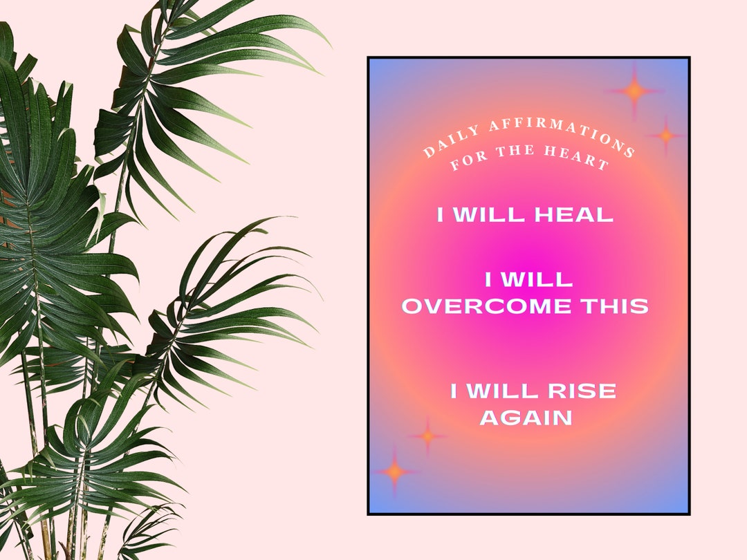 Self Healing Journey Digital Poster, Healing Affirmations Digital ...