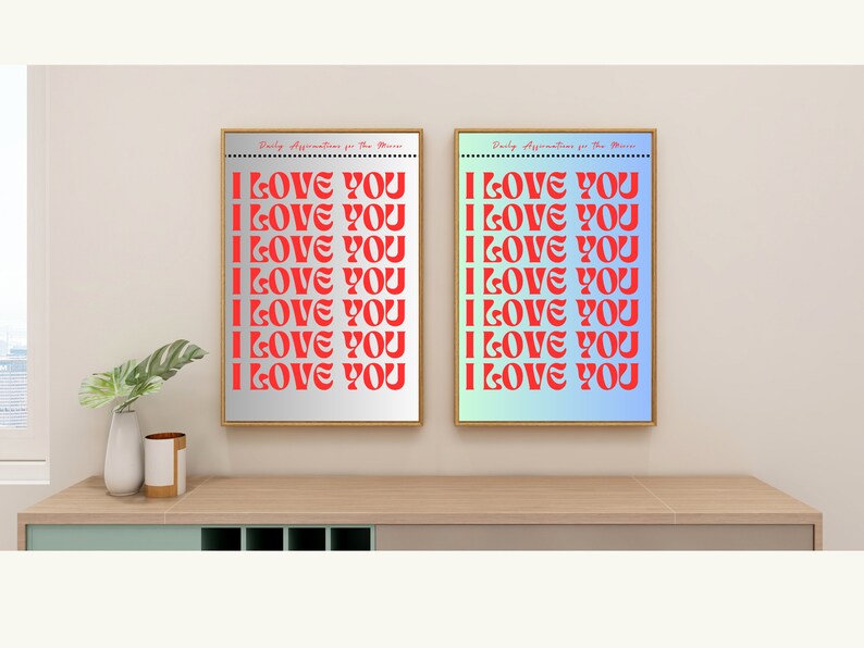 Self Love Affirmations Digital Poster, Healing Affirmations/reminders ...