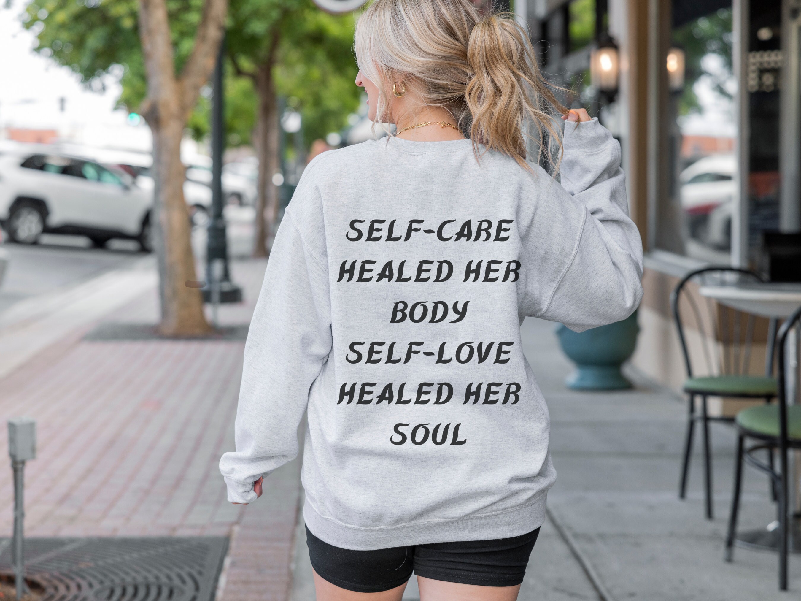 Self Love Healed Her Soul Sweater, Self Care Healed Her Body Sweater ...