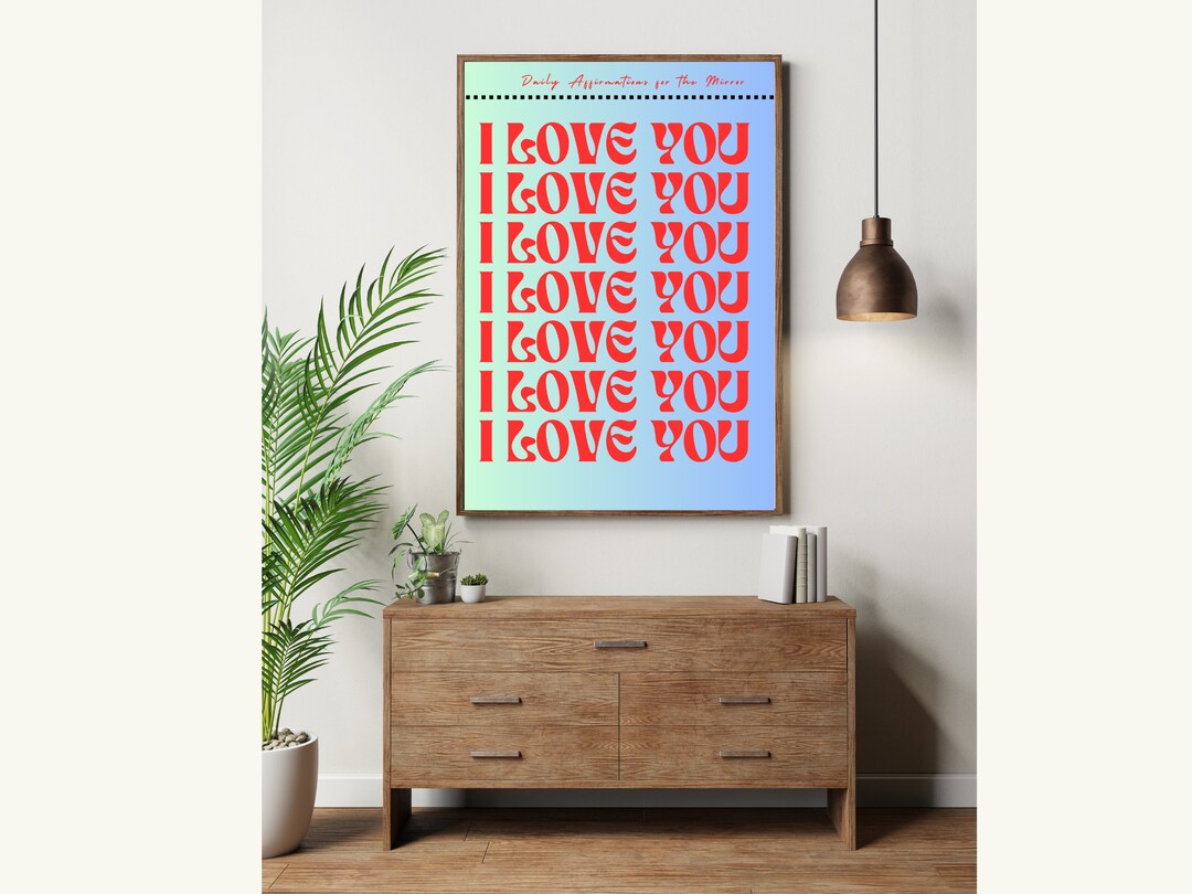 Self Love Affirmations Digital Poster, Healing Affirmations/reminders ...