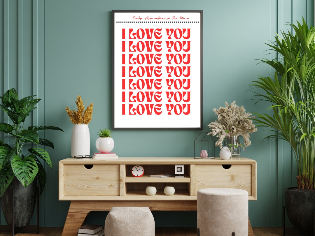 Self Love Affirmations Digital Poster, Healing Affirmations/reminders ...