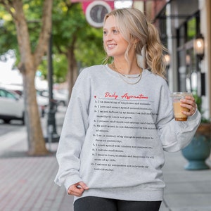 Daily Affirmations, Self-love Reminder, Healthy Affirmations Sweater ...