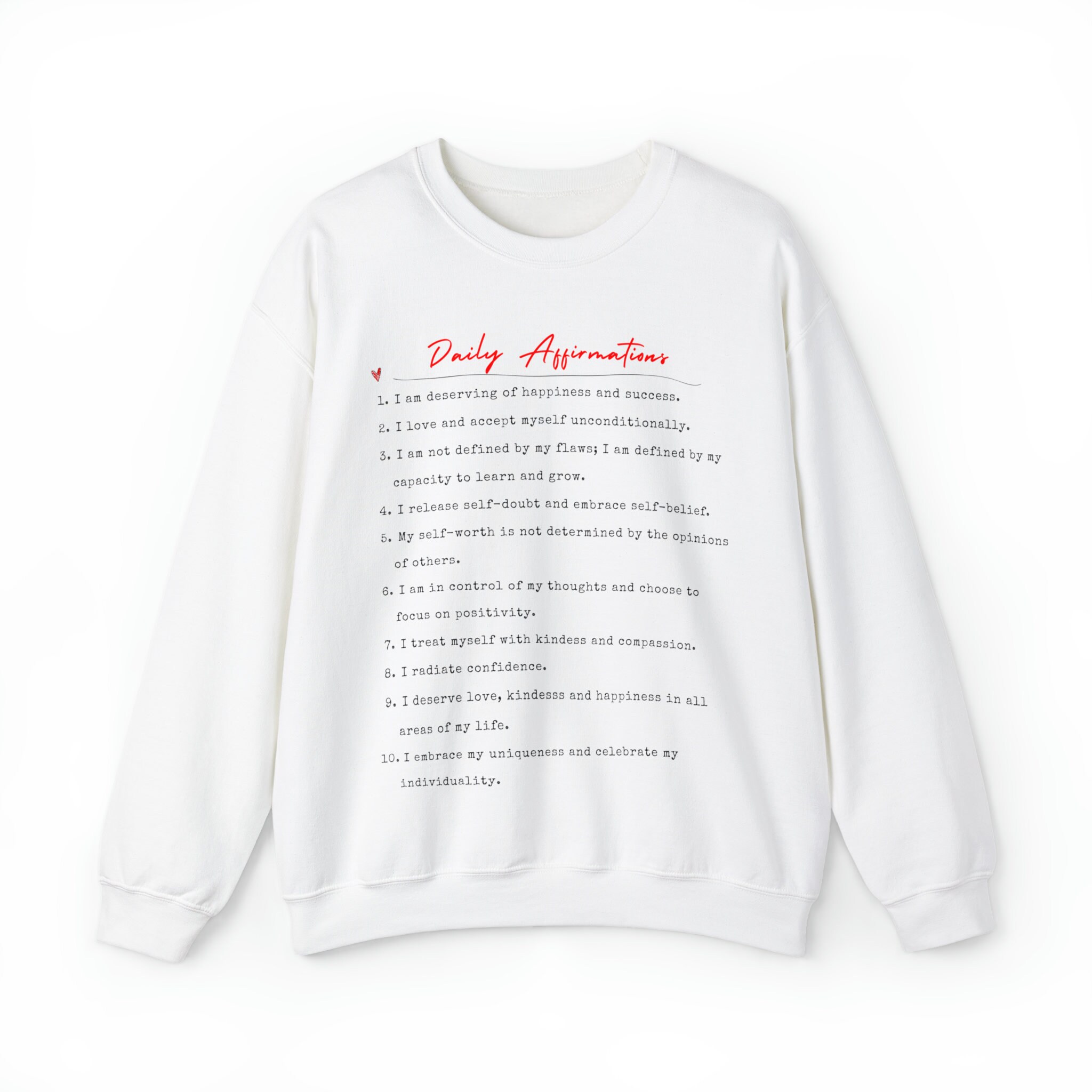 Daily Affirmations, Self-love Reminder, Healthy Affirmations Sweater ...