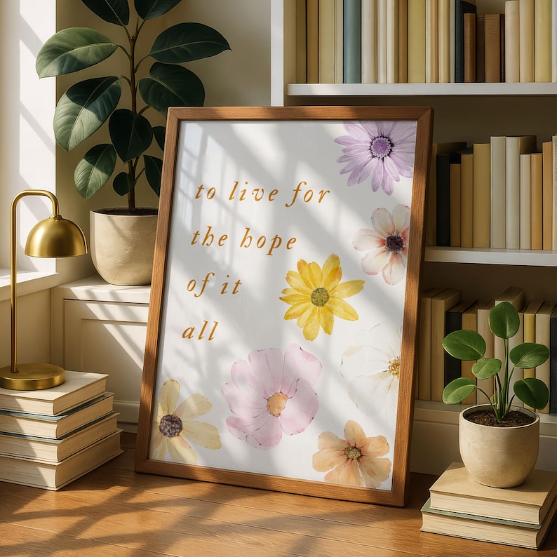 To Live for the Hope of It All | Taylor Swift Wall Art | Swiftie Quote ...
