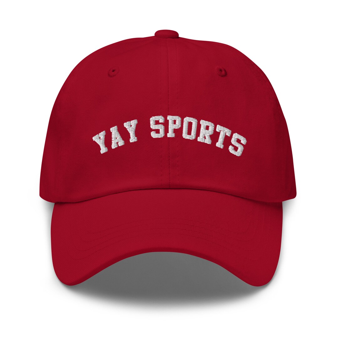 Yay Sports Embroidered Dad Hat Red/white - Etsy