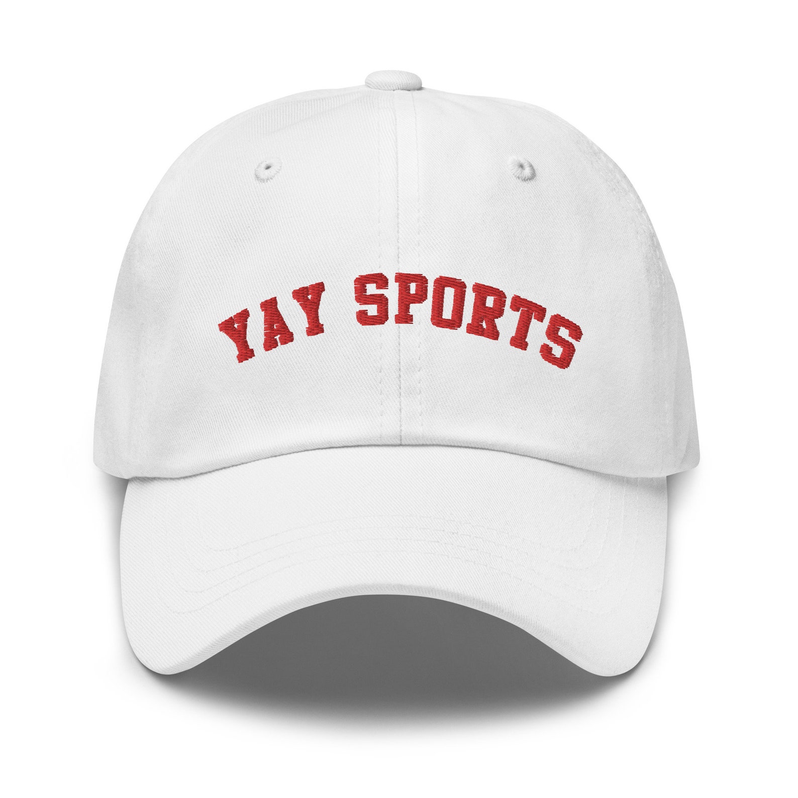 Yay Sports Embroidered Dad Hat Red/white - Etsy