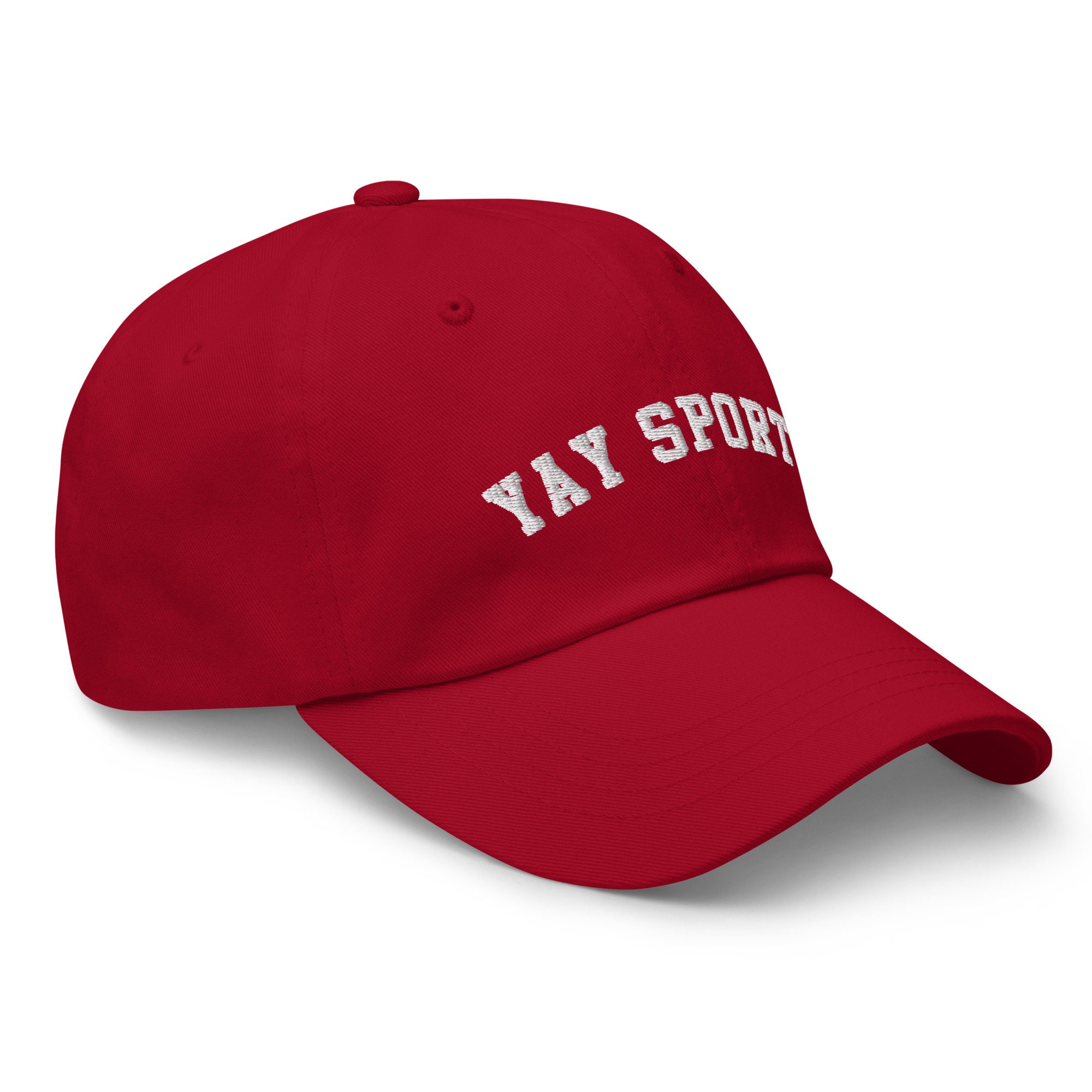 Yay Sports Embroidered Dad Hat Red/white - Etsy