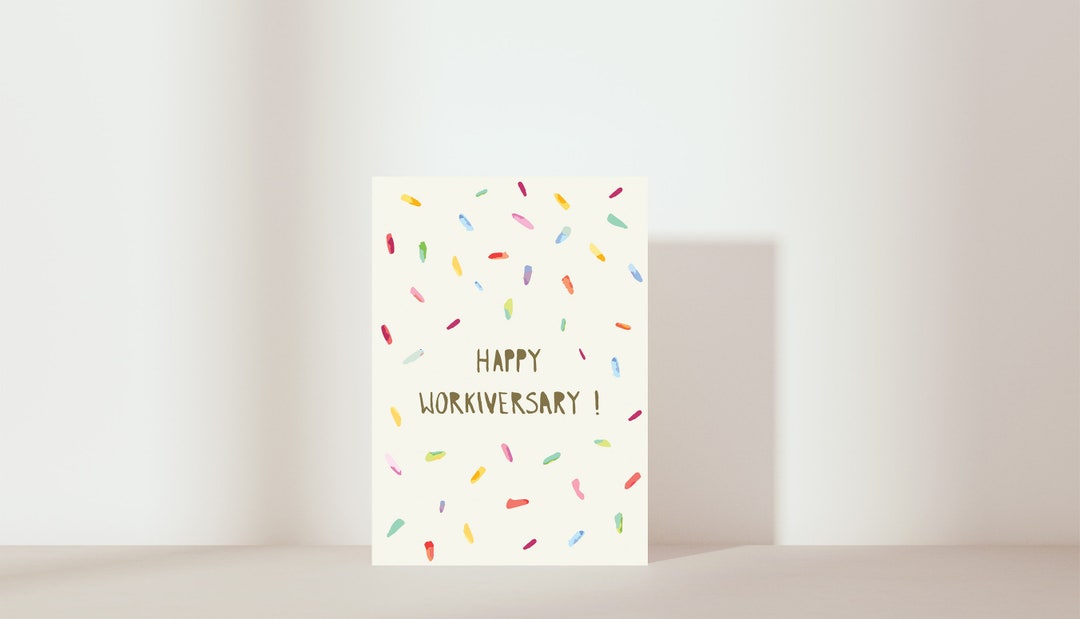Happy Workiversary Card - Etsy