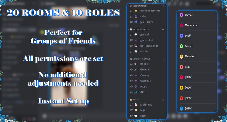Simple Discord Server Template, Basic Discord Server, Basic Discord ...