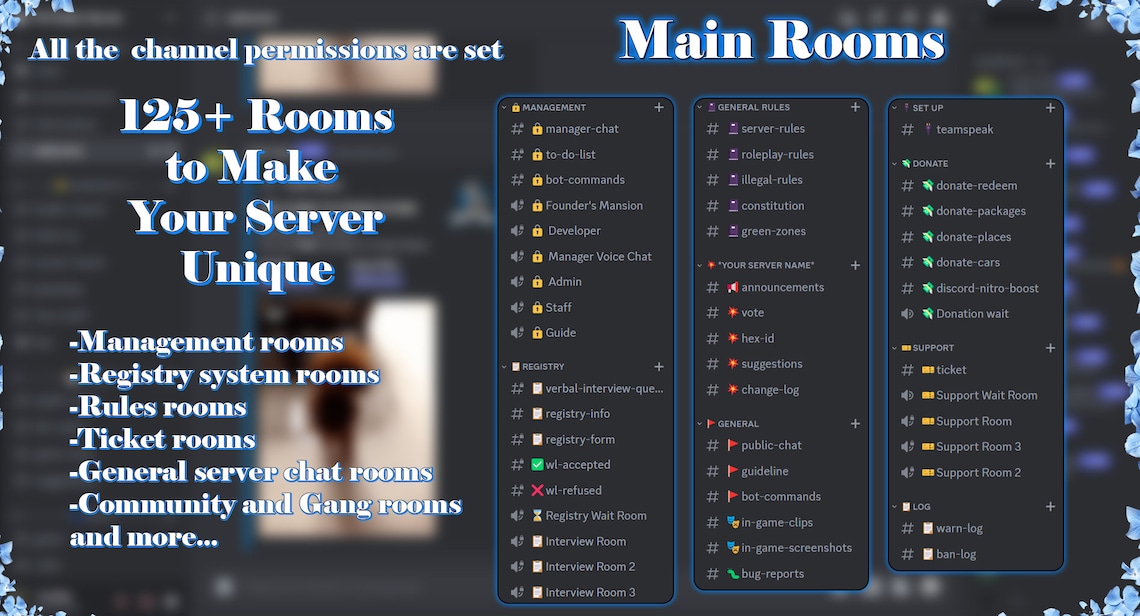 GTA5 Fivem Discord Server Template Advanced | Gaming Discord Server ... GTA5 Fivem Discord Server Template Advanced | Gaming Discord Server ...