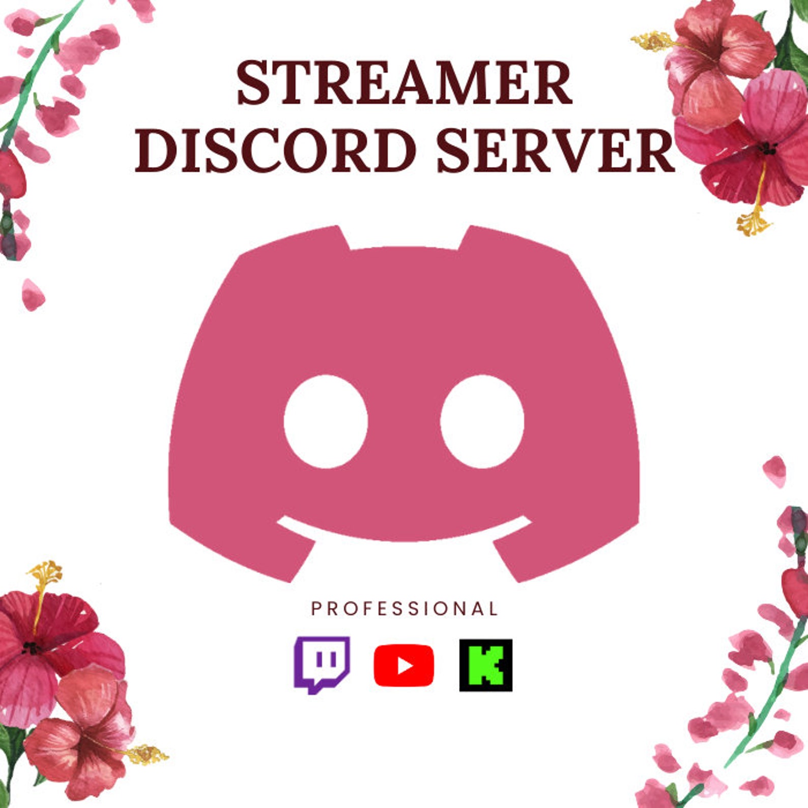 Streamer Discord Server Template Twitch Youtube Kick Youtube Discord