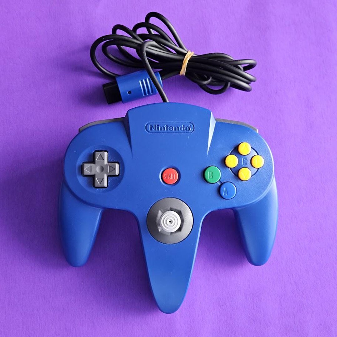 Official Nintendo 64 BLUE Controller Authentic OEM N64 Remote Original ...
