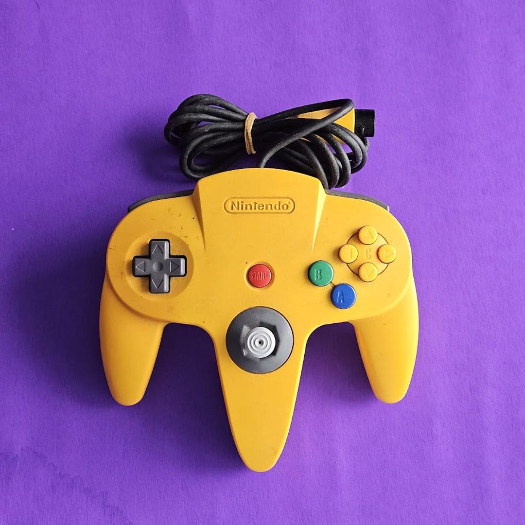Official Nintendo 64 YELLOW Controller Authentic OEM N64 Remote ...