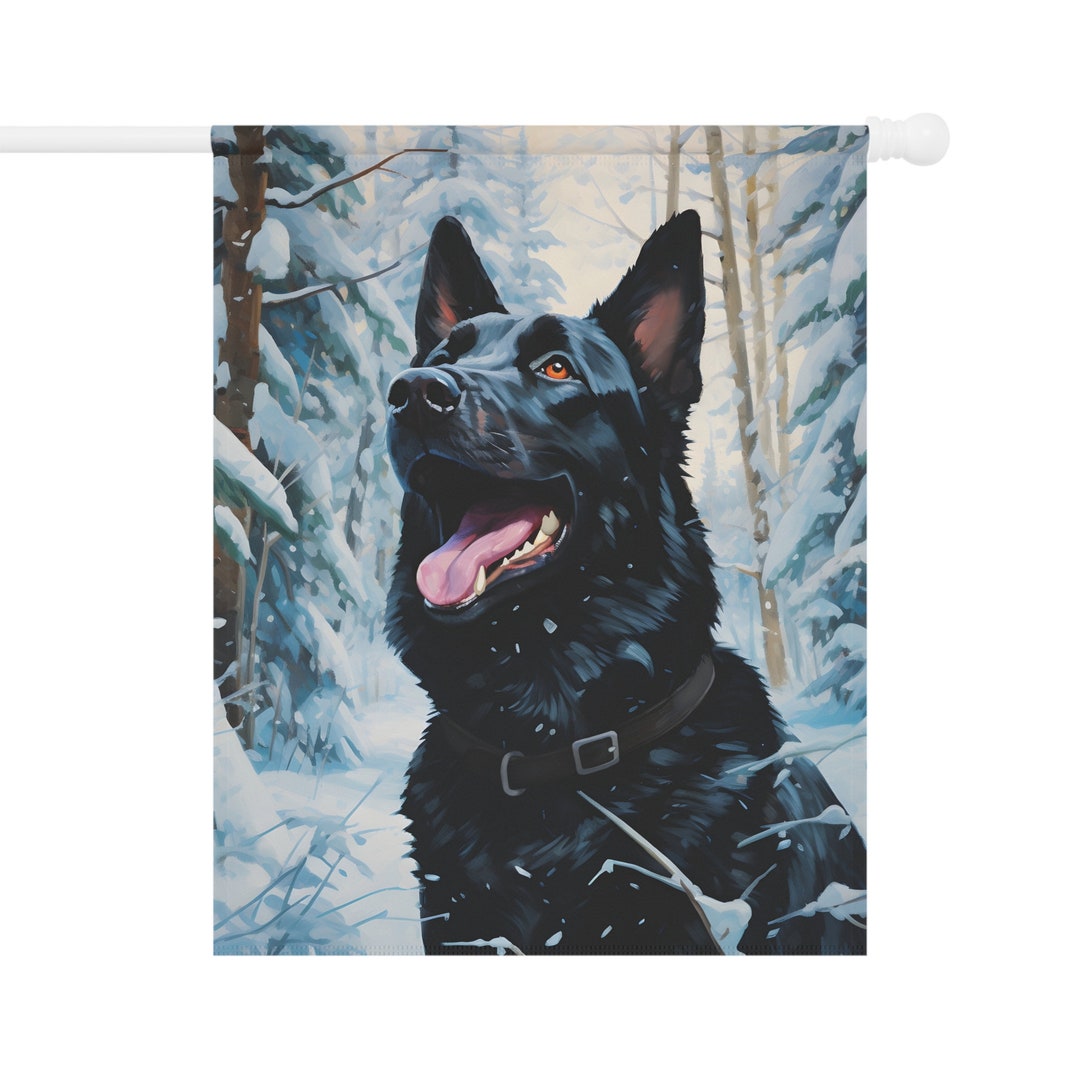 Black German Shepherd Flag - Gift for Dog Mom Dog Dad or Dog Lover ...