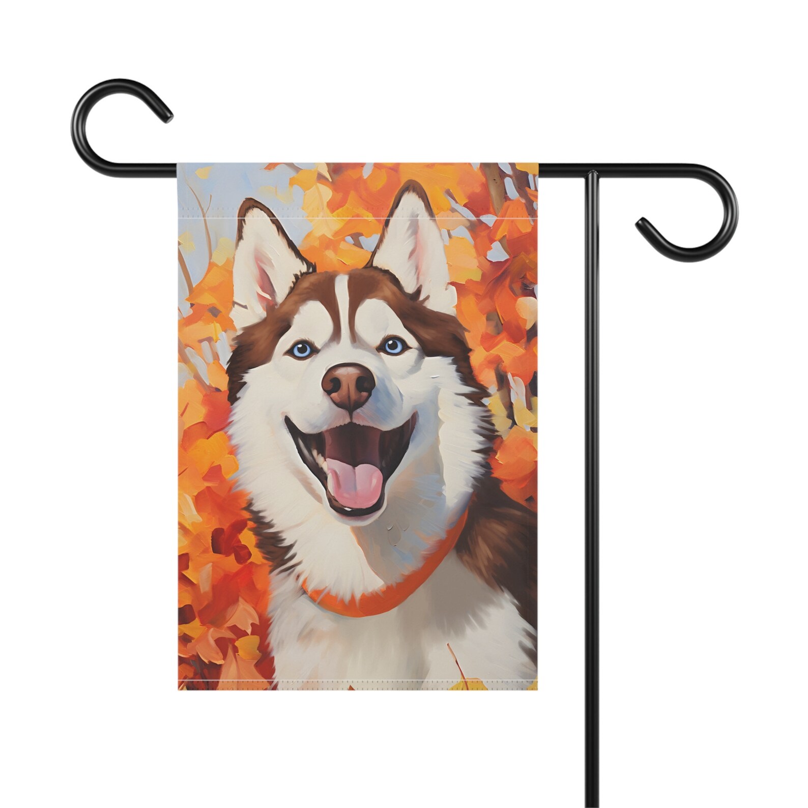 Red Siberian Husky Fall Flag - Gift for Dog Mom Dad Grandma ...