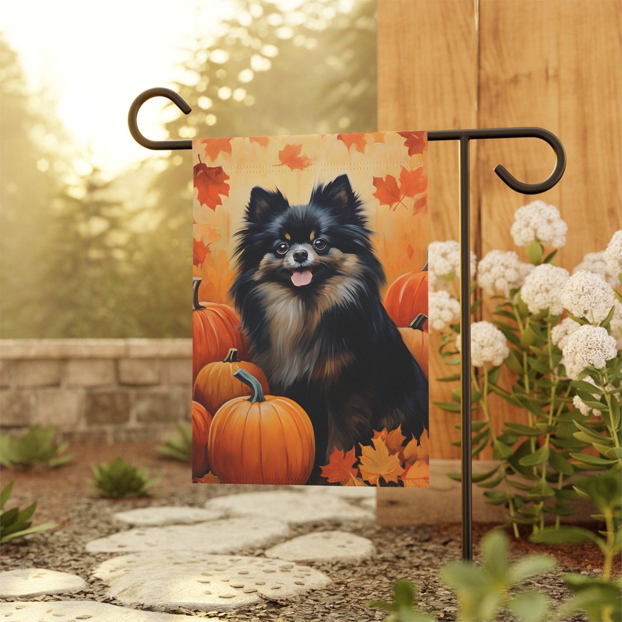 Black and Tan Pomeranian Flag - Gift for Pom Mom Dad or Dog Lover ...