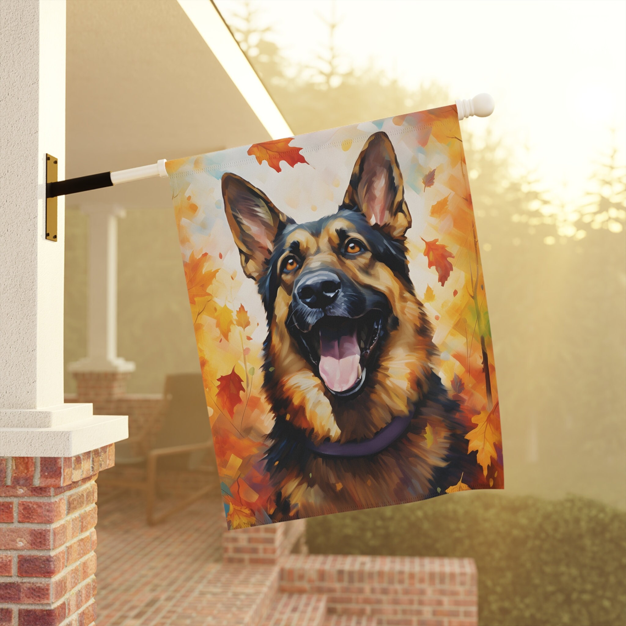 German Shepherd Fall Flag Gift for Dog Mom Dog Dad or Dog Lover Outdoor ...