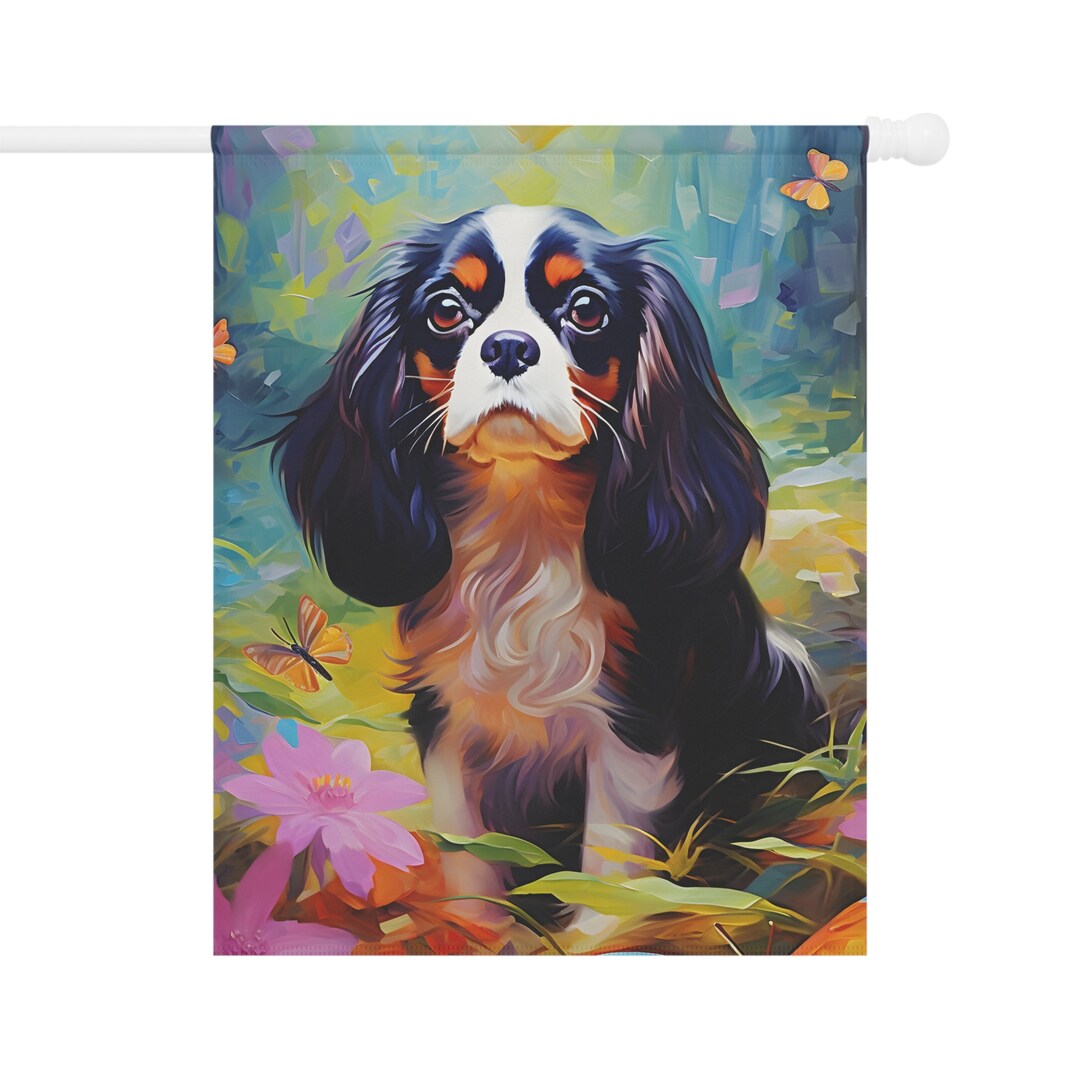 Tricolor Cavalier King Charles Spaniel Flag - Christmas Birthday Mother ...
