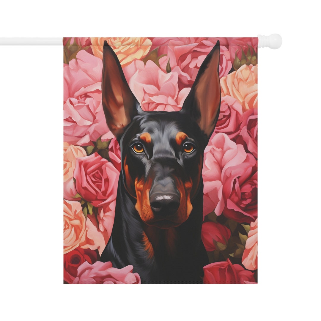 Doberman Pinscher Valentine's Day Flag - Gift for Her Dog Mom Mother's ...