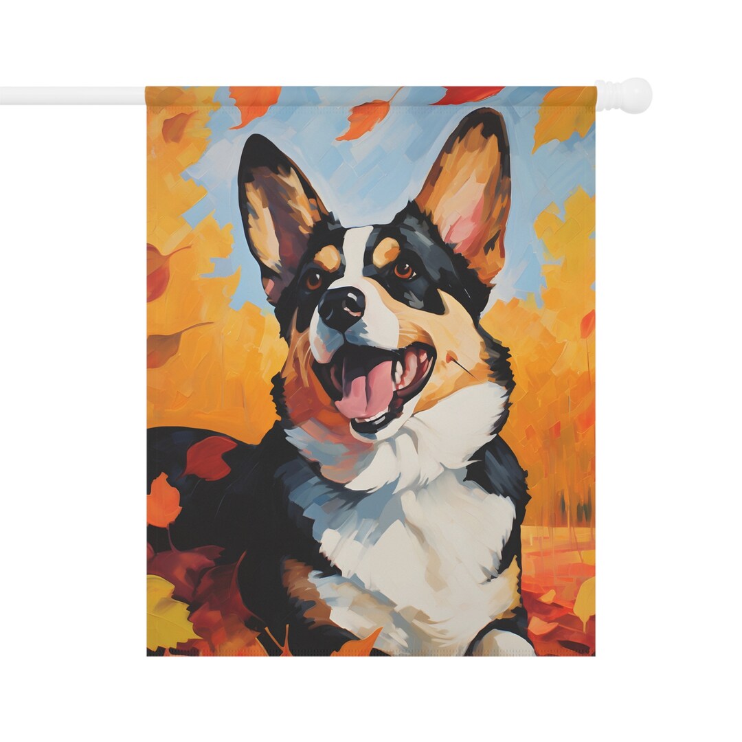 Tricolor Pembroke Welsh Corgi Flag - Gift for Dog Mom Dad Thanksgiving ...