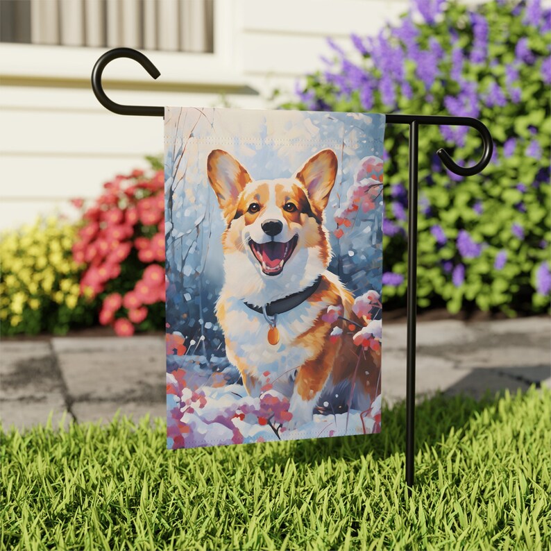 Pembroke Welsh Corgi Winter Flag - Great Christmas Gift for Corgi Mama ...