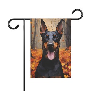 Doberman Fall Flag - Gift for Dog Mom Dog Dad or Dog Lover - Outdoor ...