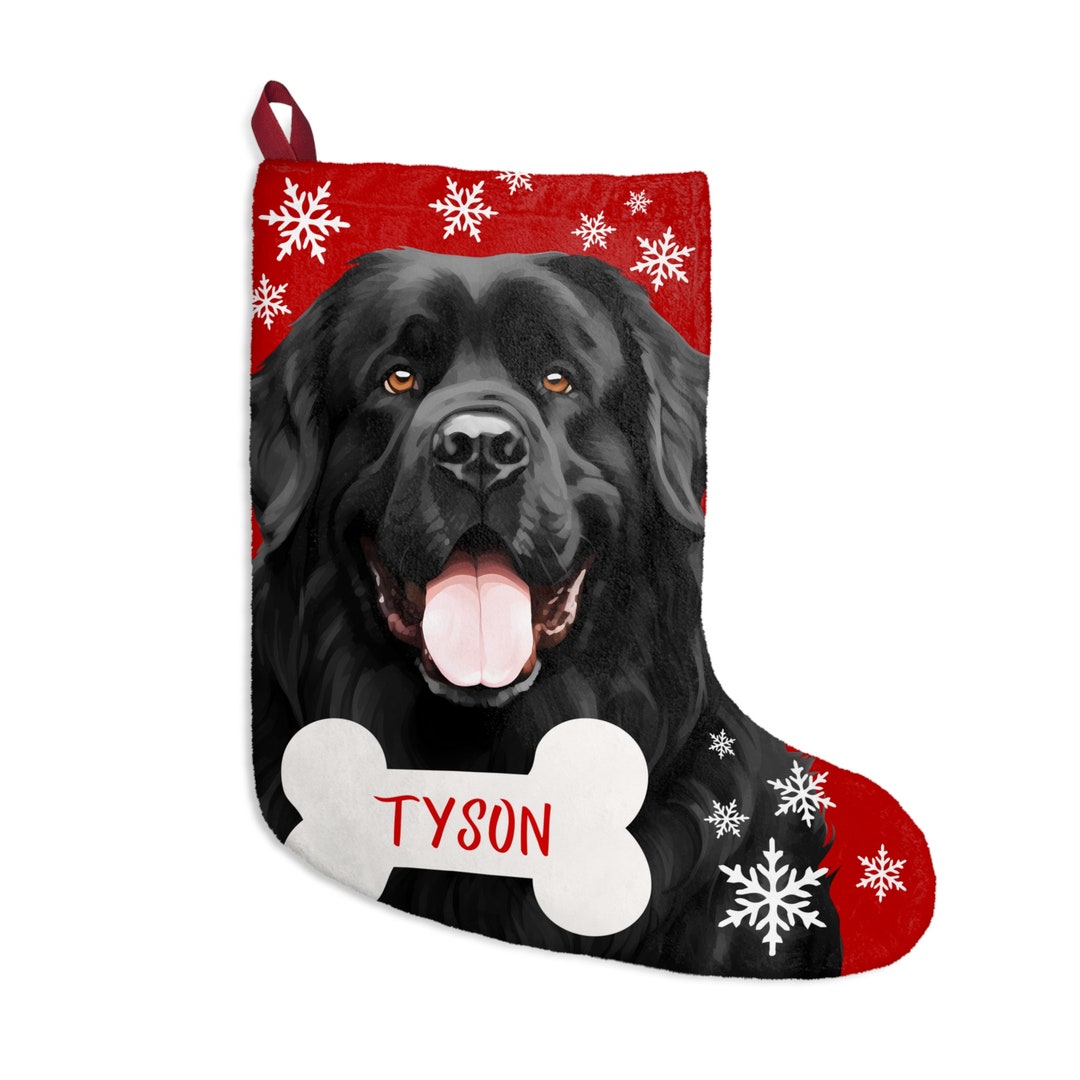 Personalized Newfoundland Christmas Stocking - Custom Personalised Dog ...