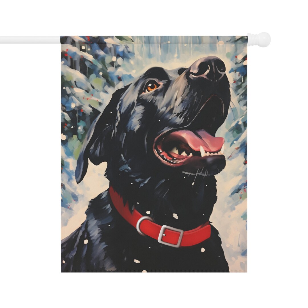 Black Labrador Christmas Flag - Gift for Dog Mom Dog Dad or Dog Lover ...