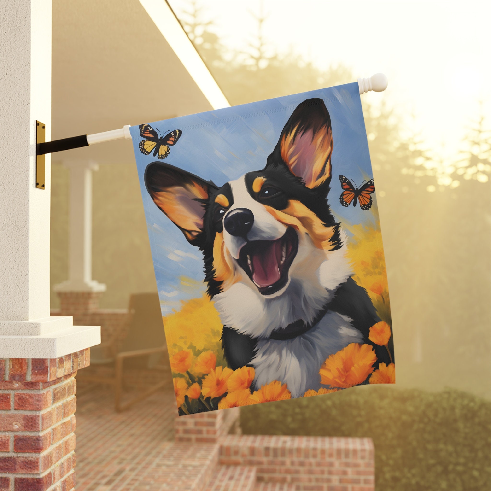 Tricolor Pembroke Welsh Corgi Flag Gift for Dog Mom Dog Dad - Etsy