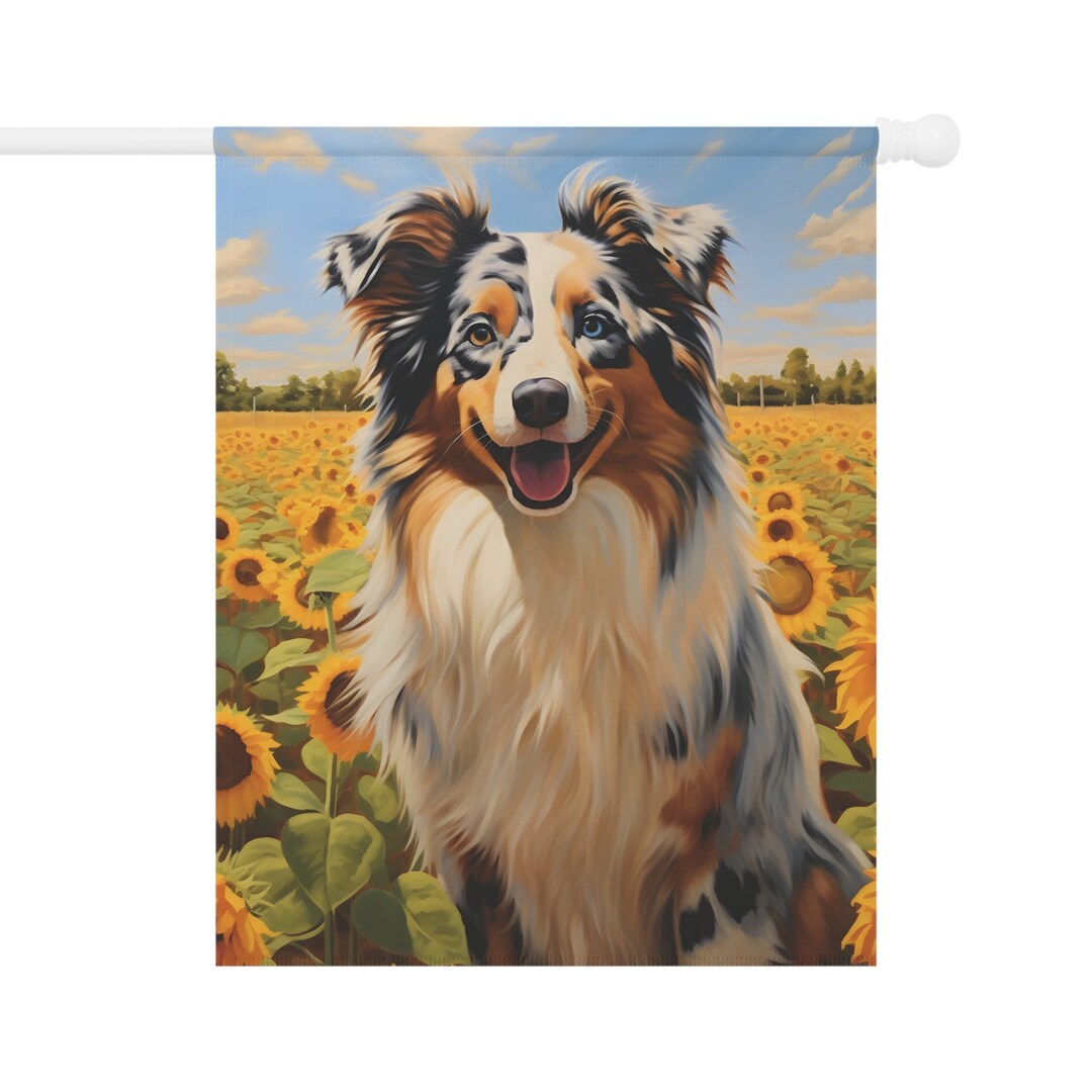 Blue Merle Aussie Flag - Gift for Dog Mom Mother's Day Birthday ...