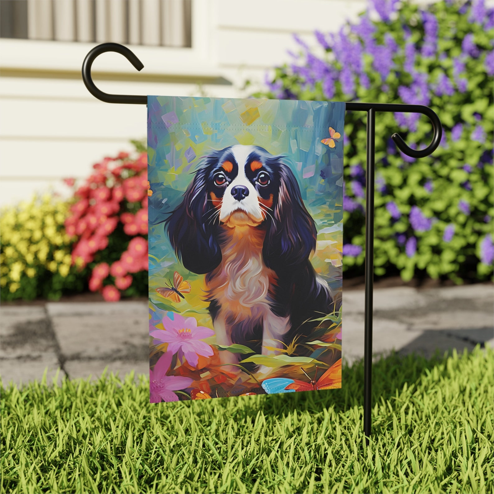 Tricolor Cavalier King Charles Spaniel Flag - Christmas Birthday Mother ...