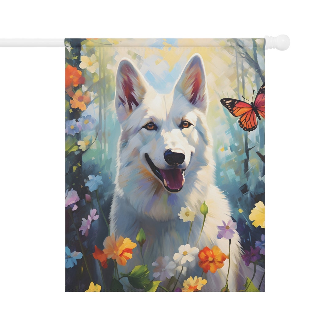White German Shepherd Flag - Gift for Dog Mom Mother's Day Birthday ...