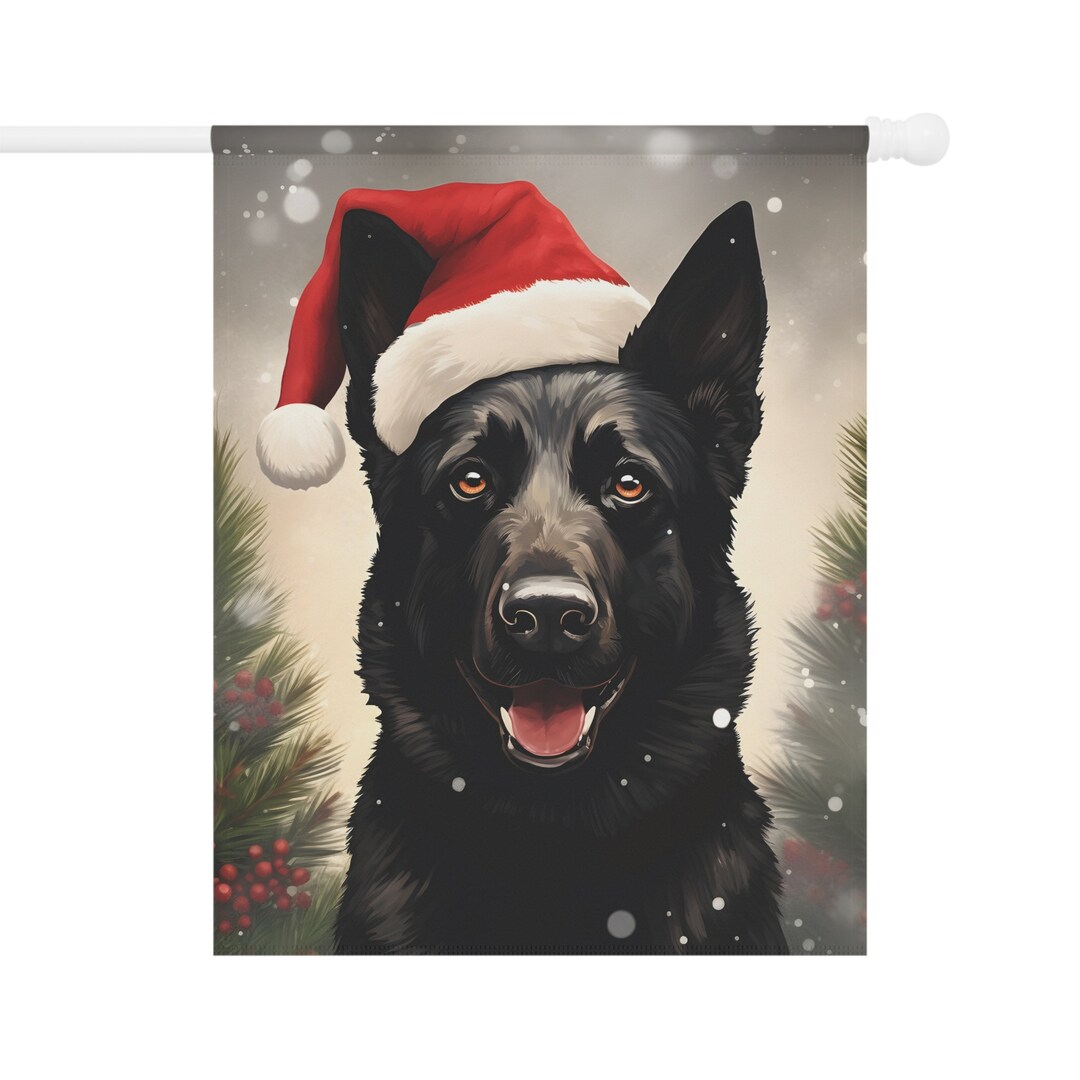 German Shepherd Christmas Flag - Gift for Dog Mom Dog Dad or Dog Lover ...