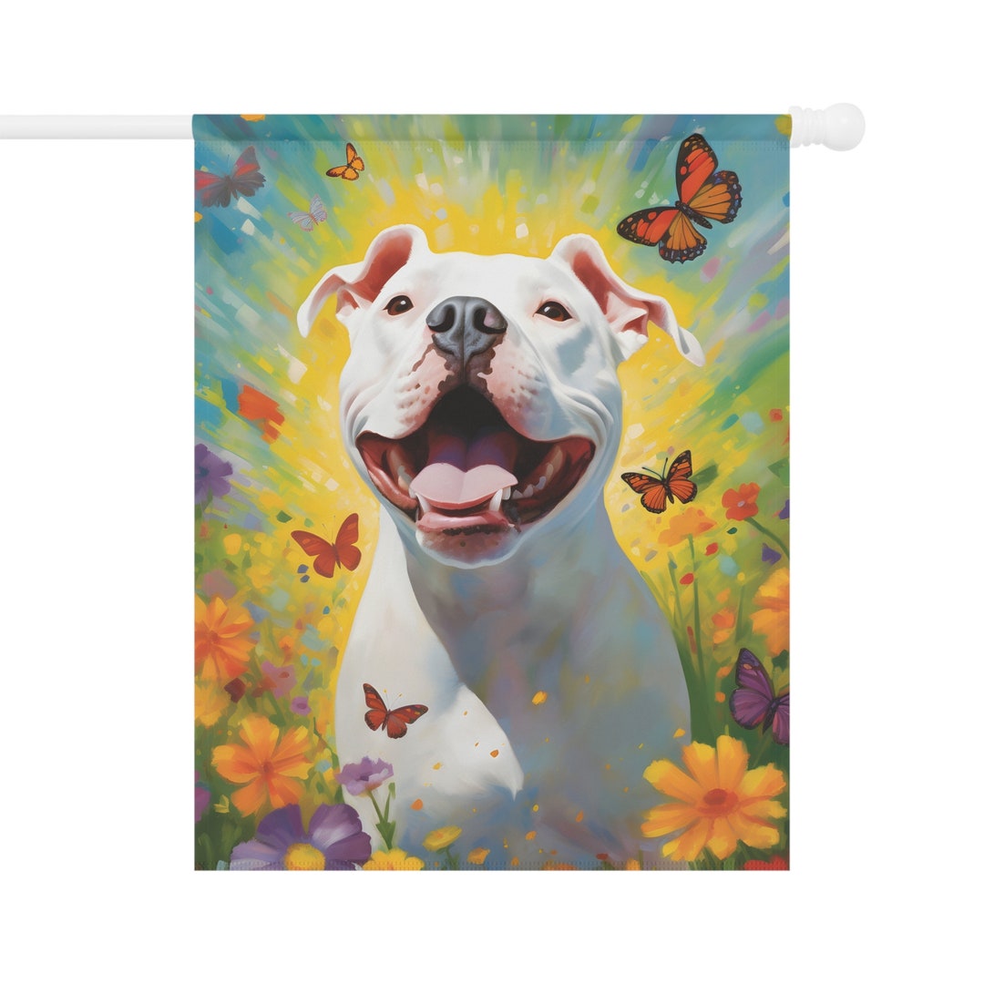 Pitbull Terrier Spring Flag - Gift for Dog Mom Mother's Day Birthday ...