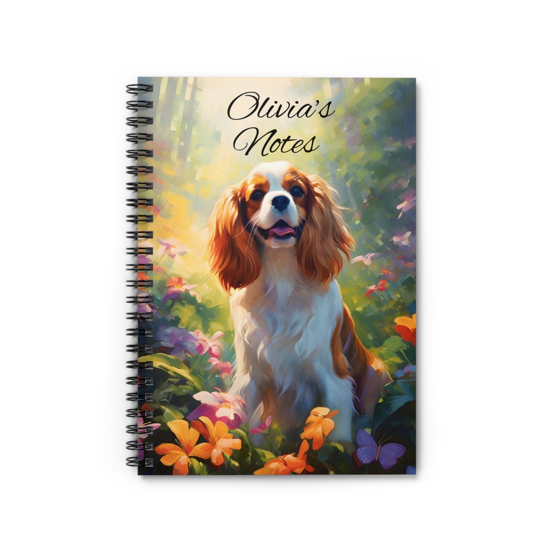Personalized Blenheim Spaniel Notebook - Custom Ruled Line Spiral ...