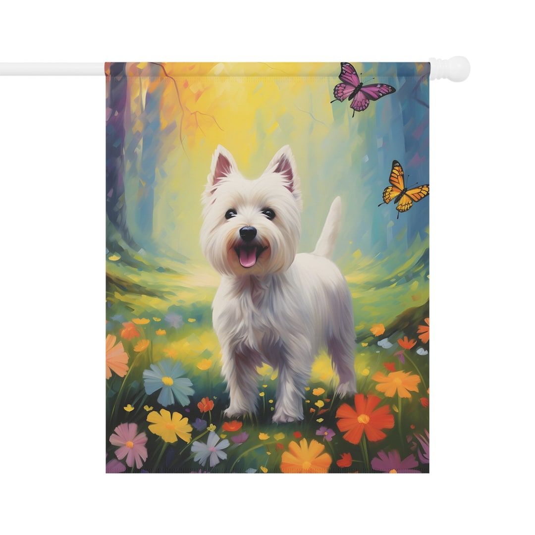 Westie Garden House Flag - Gift for Dog Mom Grandma Birthday Mother's ...