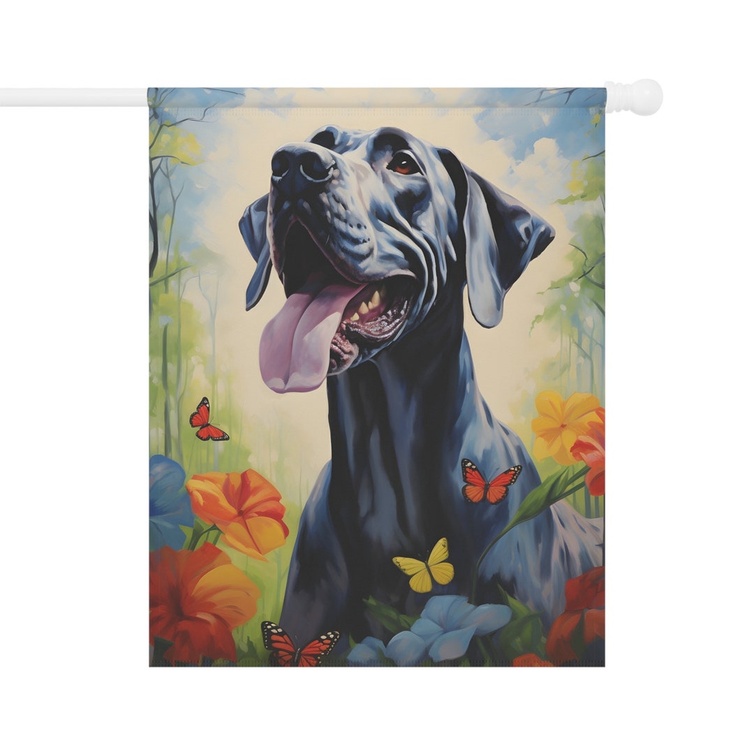 Blue Great Dane Spring Flag - Gift for Dog Mom Mother's Day Birthday ...