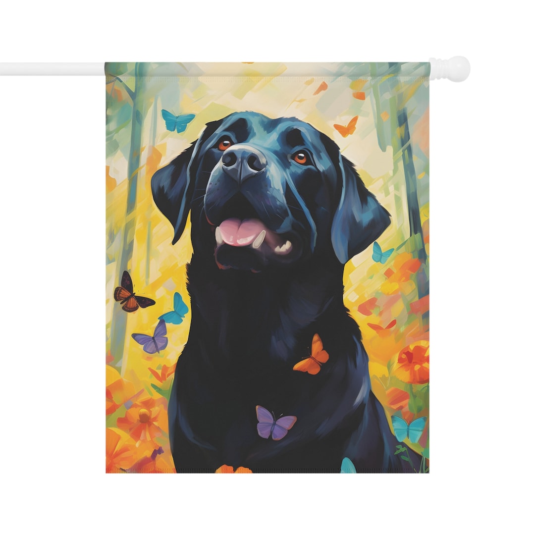 Black Labrador House Flag - Gift for Dog Mom Dog Dad Mother's Day ...