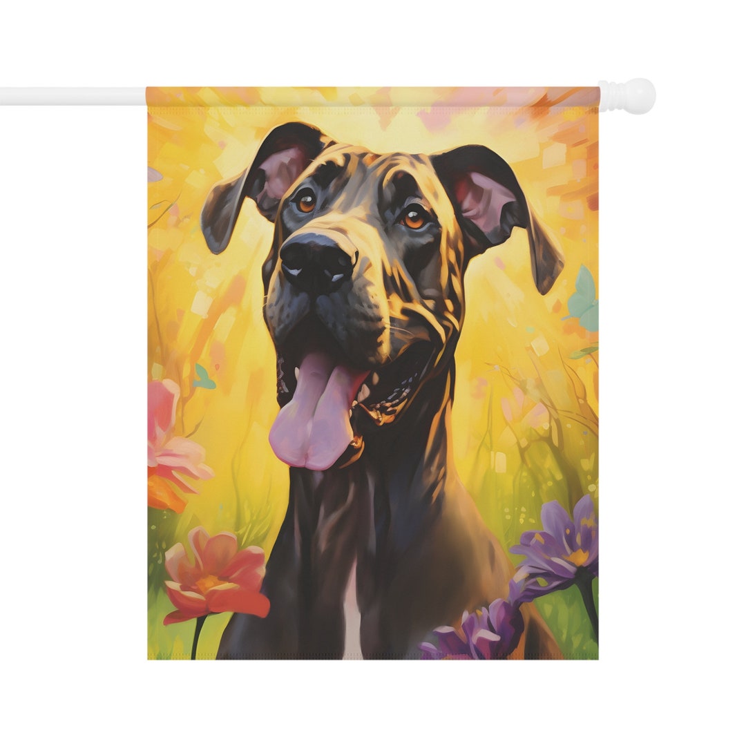 Black Great Dane Spring Flag - Gift for Dog Mom Mother's Day Birthday ...