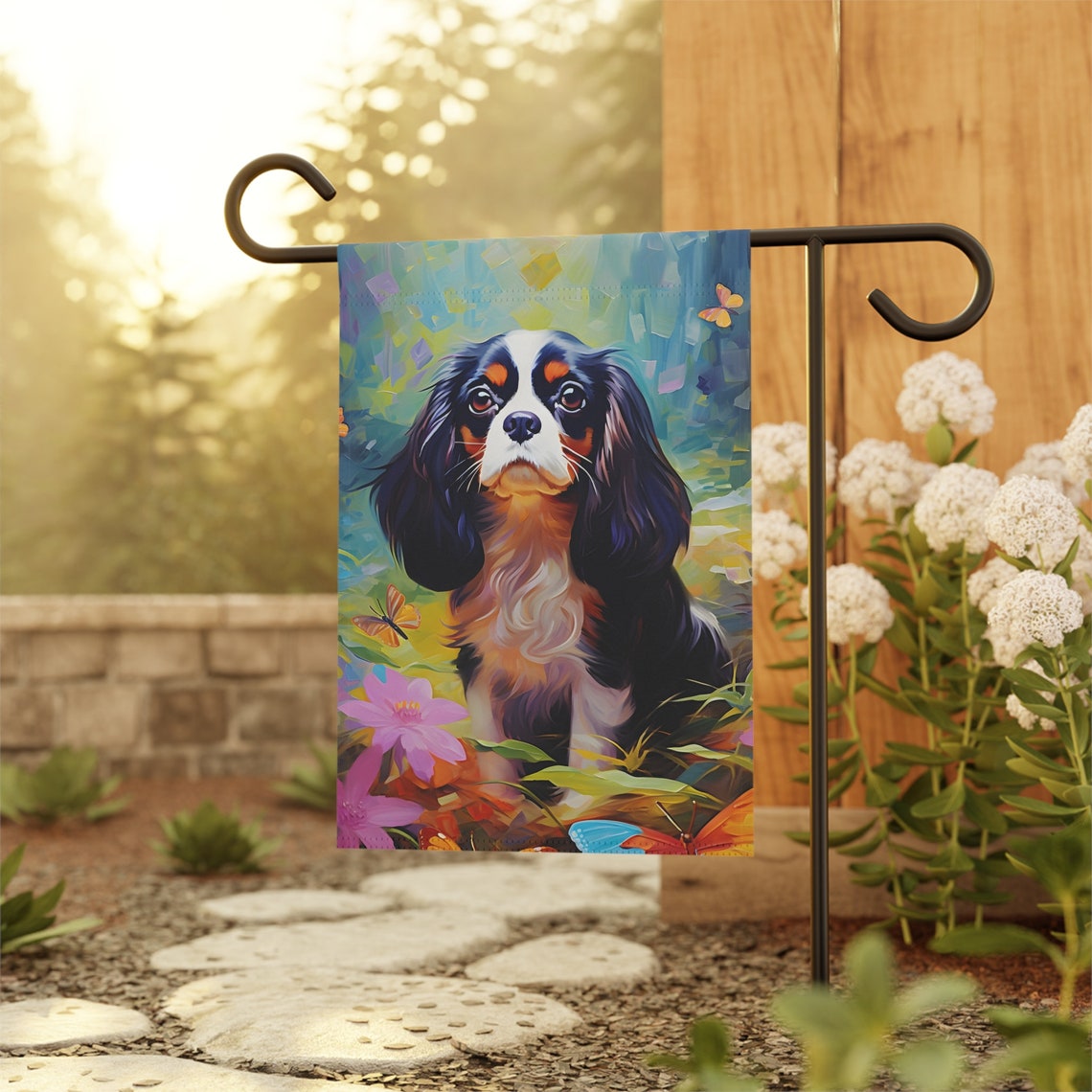Tricolor Cavalier King Charles Spaniel Flag - Christmas Birthday Mother ...