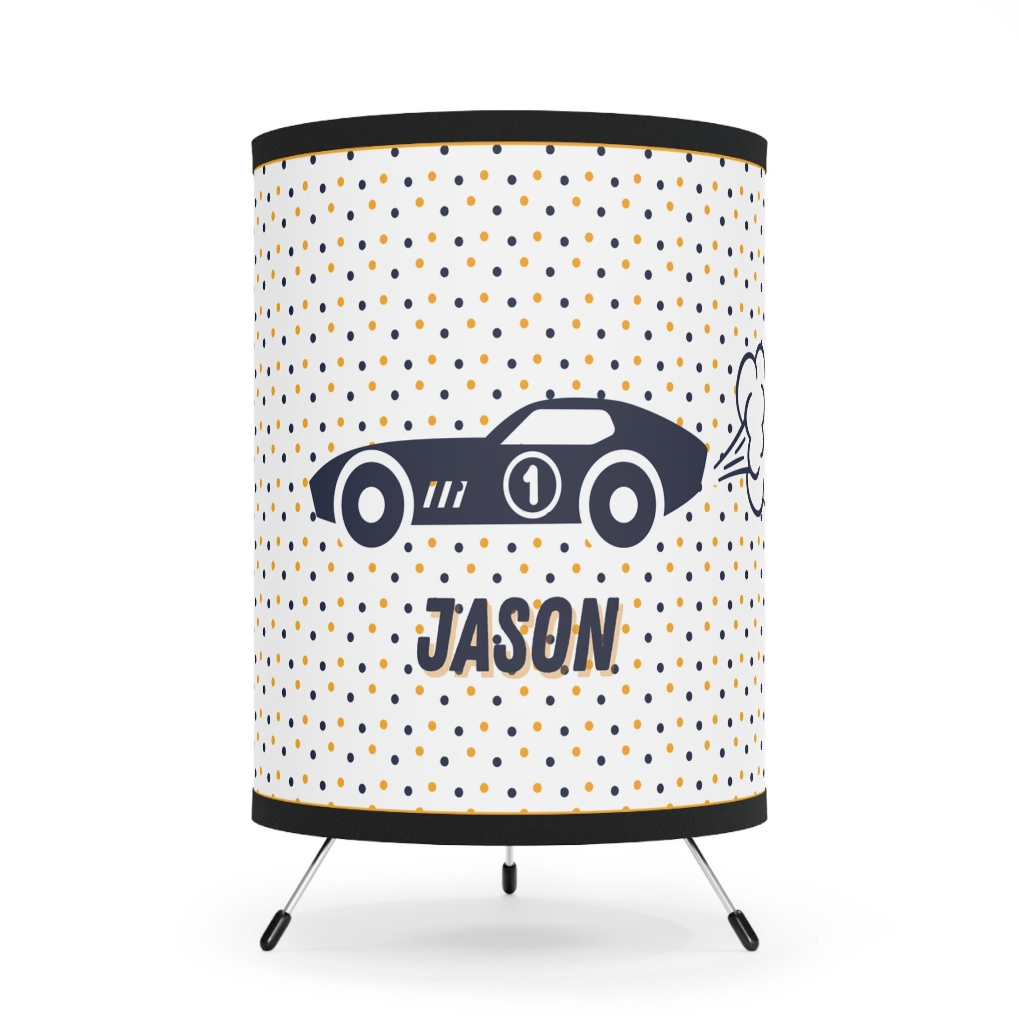 Racing Tripod Lamp Race Car Theme Nursery Boys Room Boy Nursery Decor ...