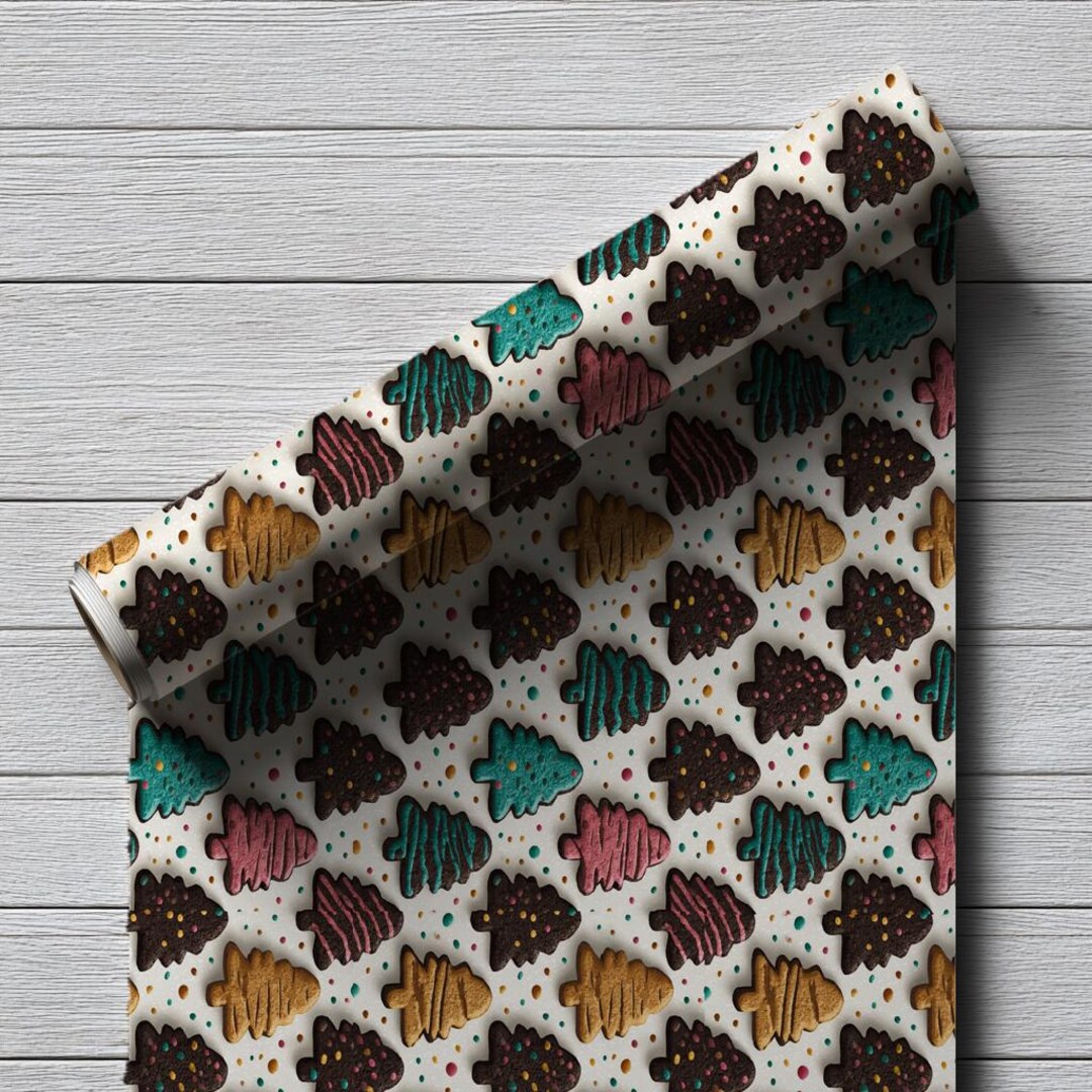 Colorful Christmas Cookie Wrapping Paper: Perfect of Cookie Lovers ...